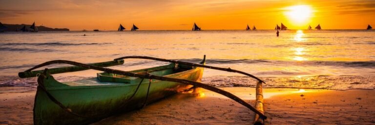 Boracay White Beach Sunset with Traditional Boat | Tour