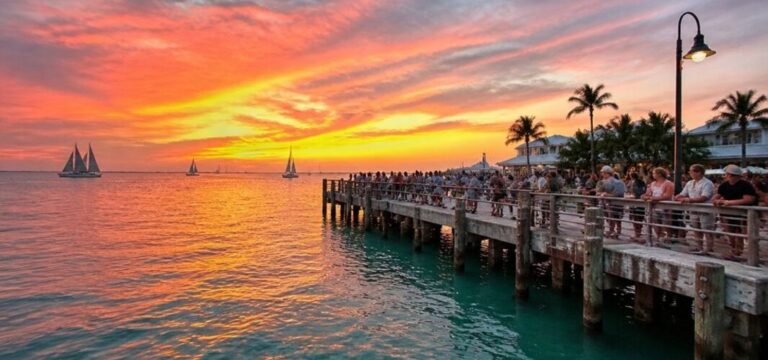 key-west-sunset-waterfront-pier-florida | Beach Travel Destinations